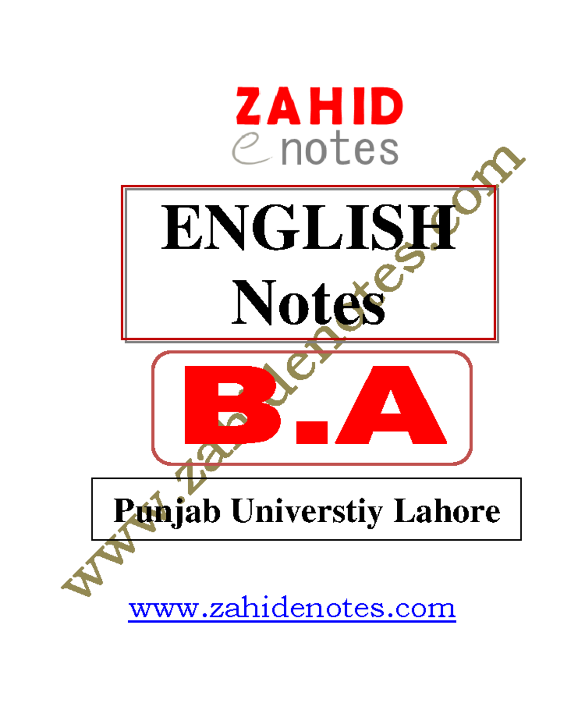 ENGLISH NOTES FOR GRADUATION STUDENTS - zahidenotes ENGLISH Notes ...