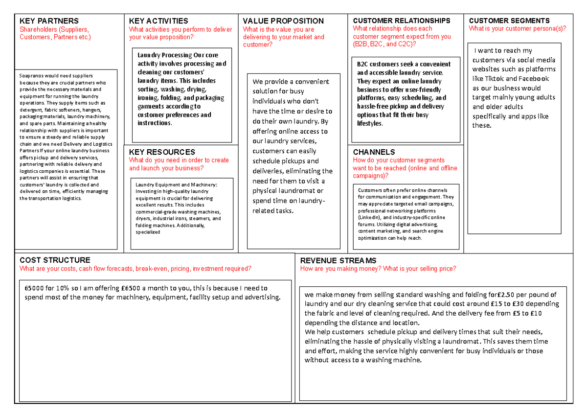 The Business Model Canvas - CUSTOMER SEGMENTS What is your customer ...