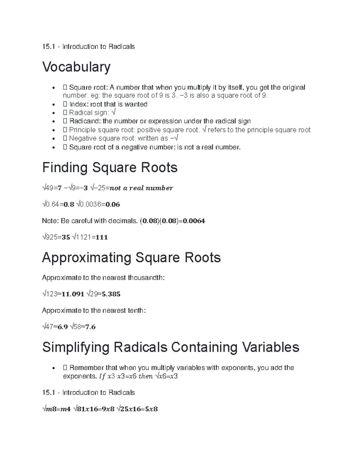 MAT 0028 Unit F - Developmental Mathematics II - Debra Laraway - Unit F ...