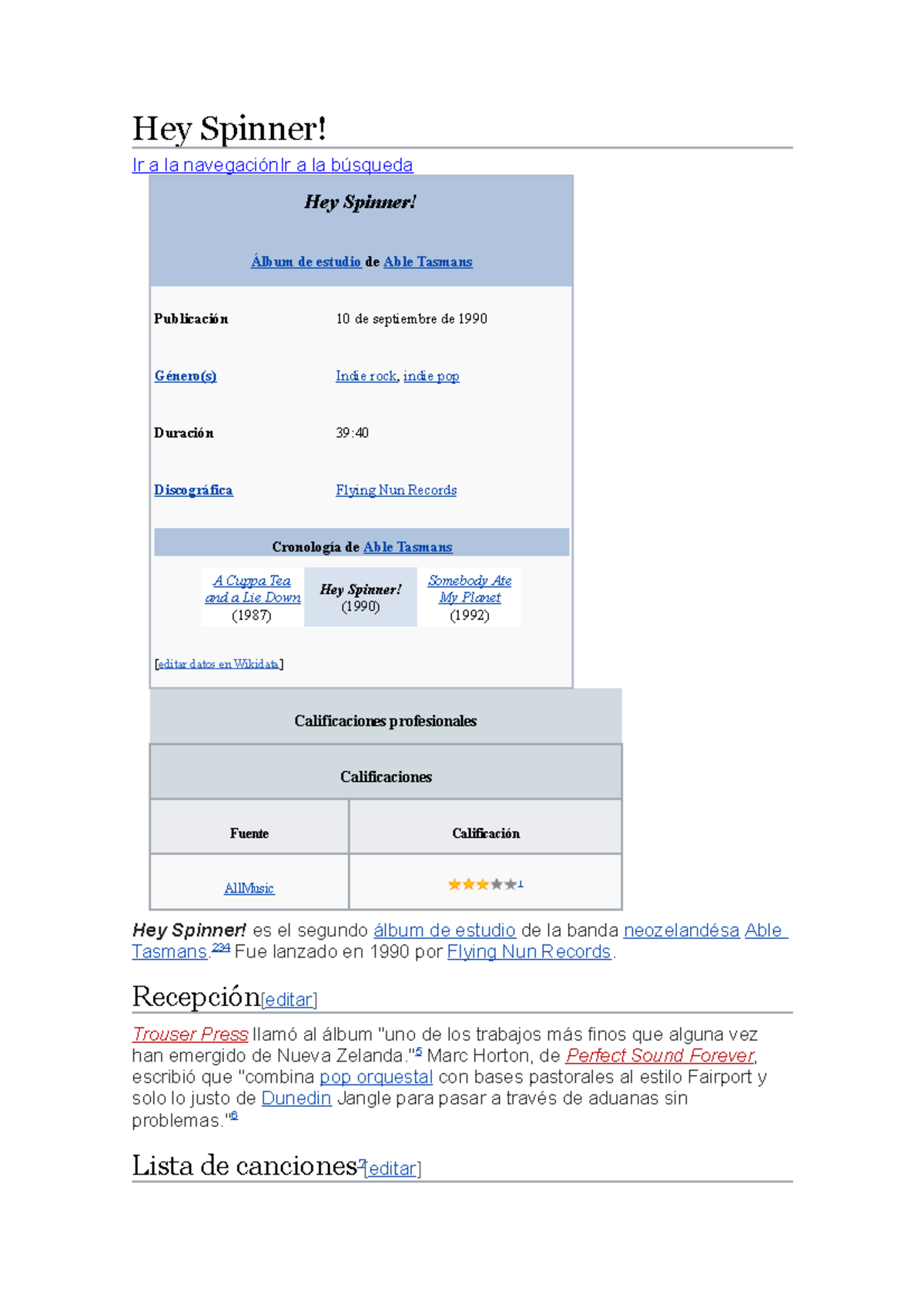 Hey Spinner - Hey Spinner! Ir a la navegación Ir a la búsqueda Hey ...