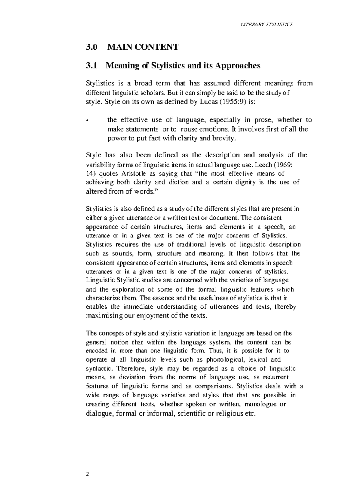 Meaning of Stylistics and its Approaches - ENG 434 LITERARY STYLISTICS ...