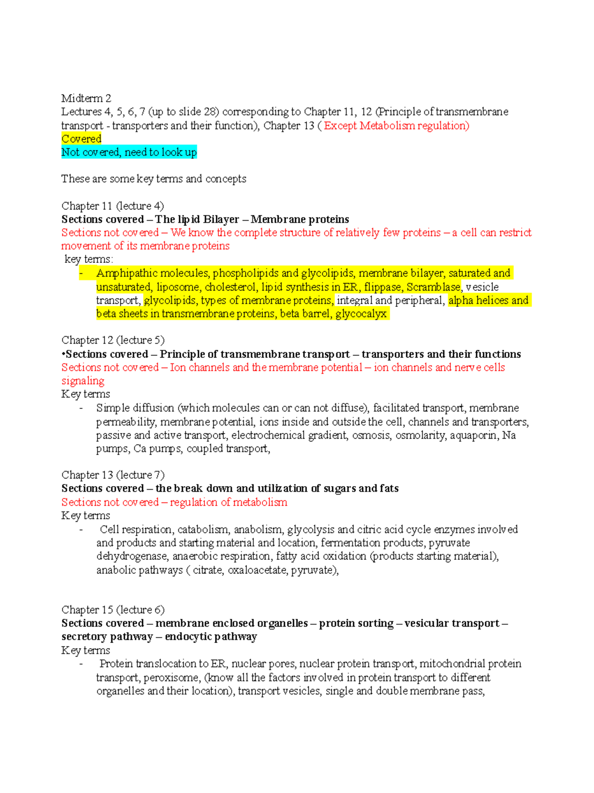 Midterm 2 topics - Midterm 2 Lectures 4, 5, 6, 7 (up to slide 28) corresponding to Chapter 11 ...
