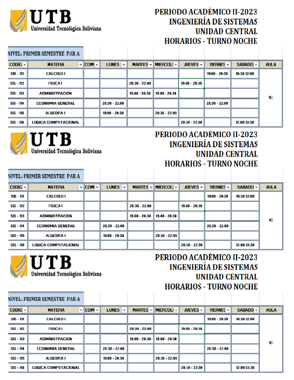 Horario utb - Resumen Jean Piaget - e.g. fisica - Studocu