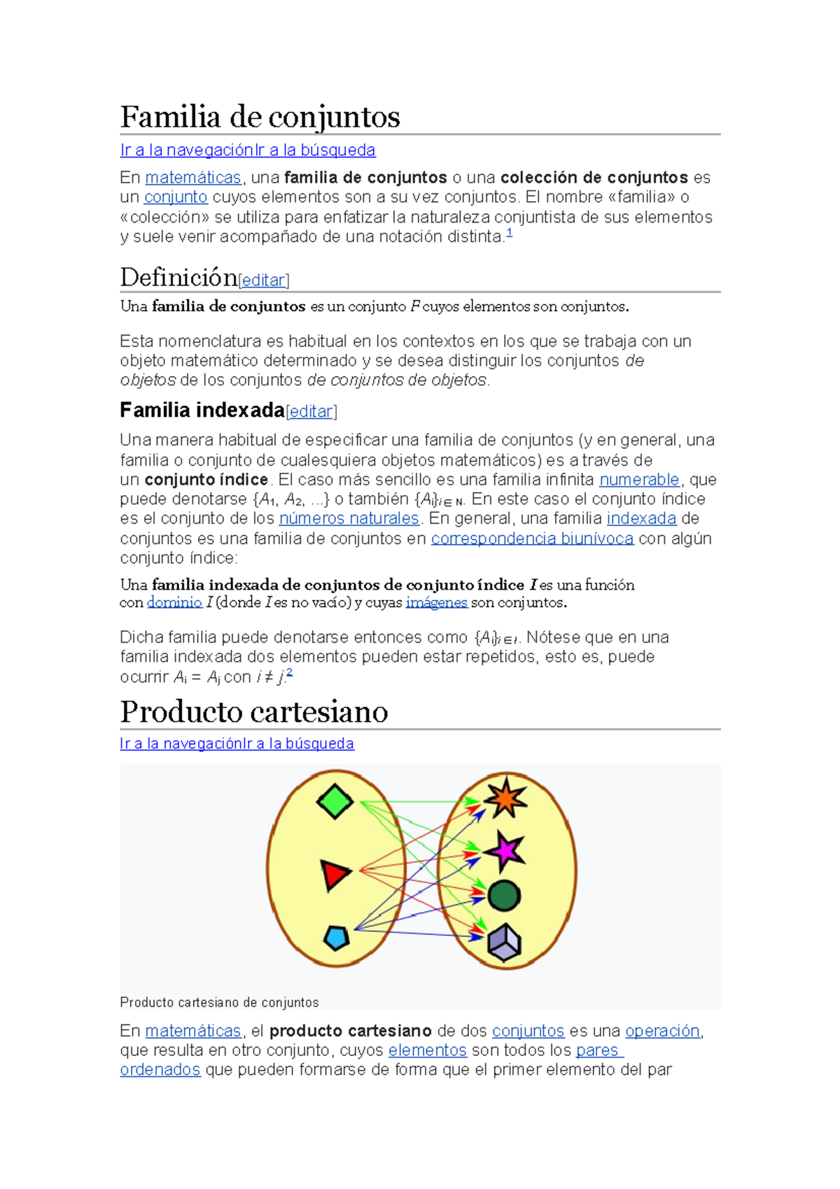 Familia de conjuntos - Bacale apuntes varios - Familia de conjuntos Ir ...