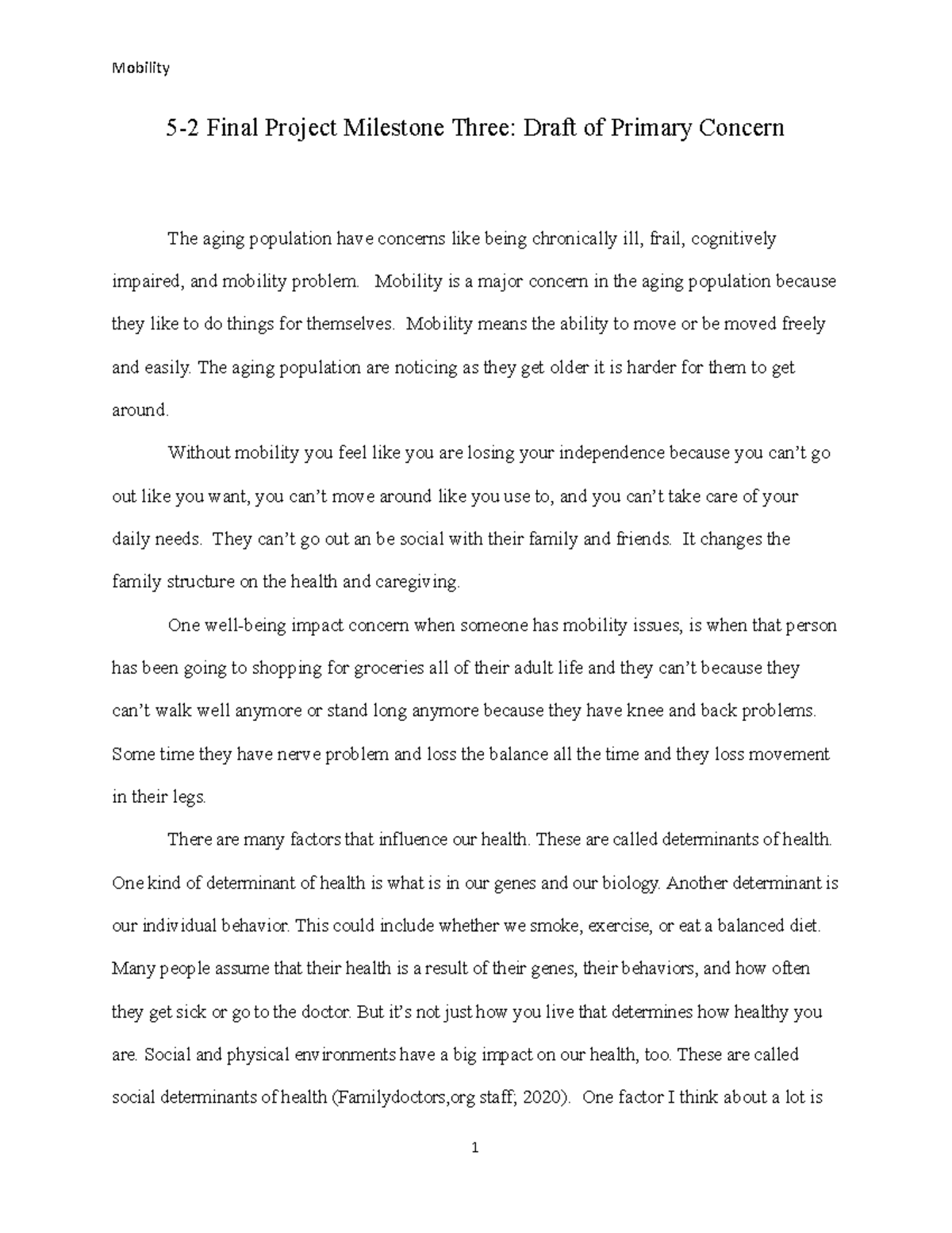 5-2+Final+Project+Milestone+Three+Draft+of+Primary+Concern. Aging ...