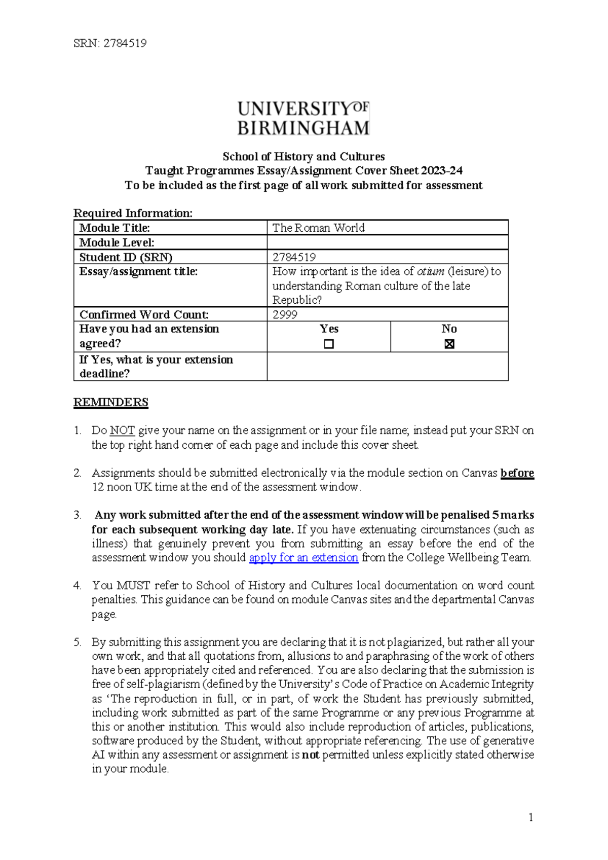 How important is the idea of otium (leisure) to understanding Roman ...