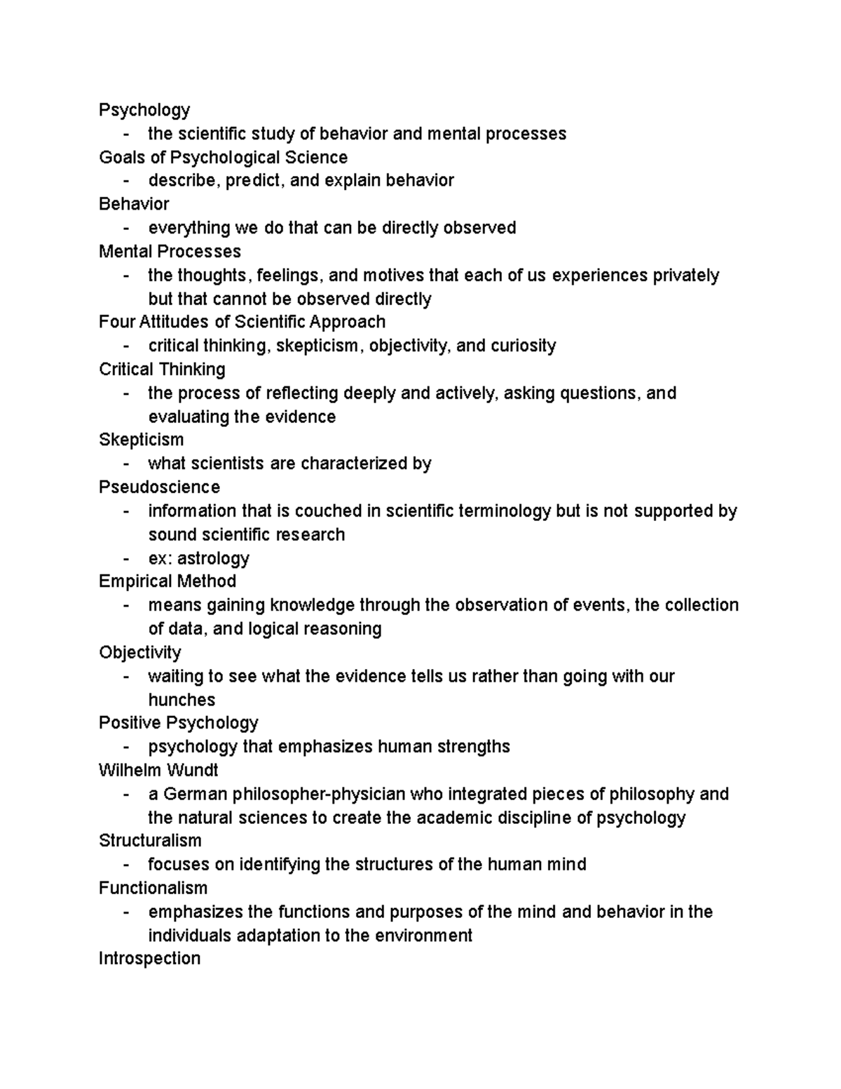 Gen Psych 4 - Notes taken directly from lecture needed for homework ...