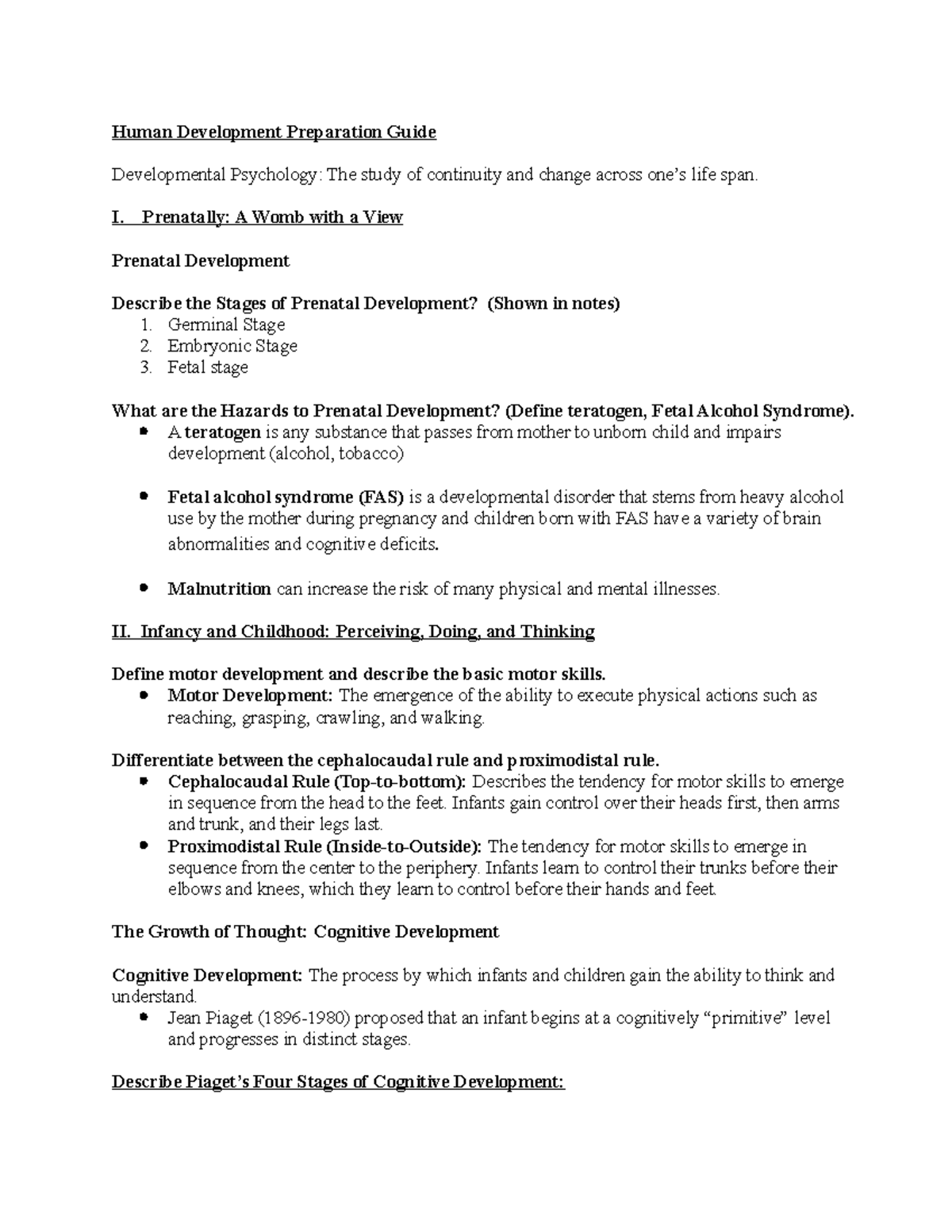 Chapter 11 - Human Development - Human Development Preparation Guide ...