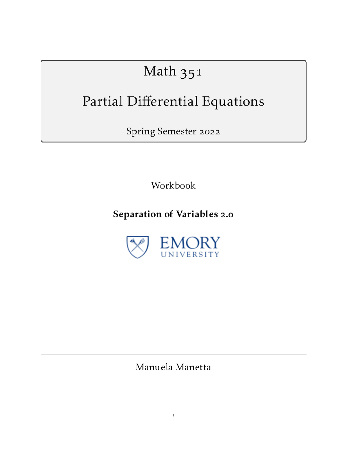 Lecture 17 - Notes - Math Partial Differential Equations Spring ...