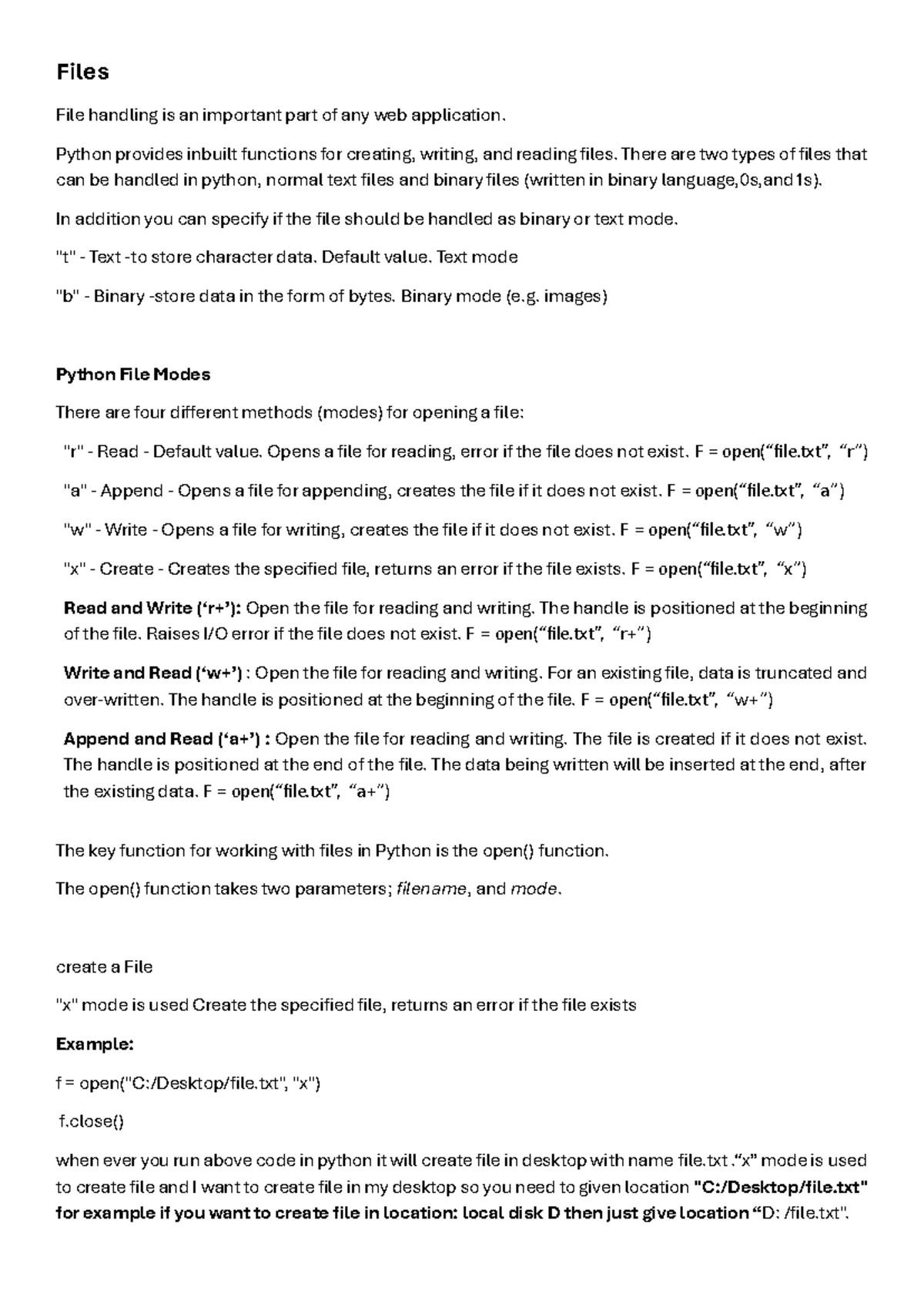 File handling - abhf - Files File handling is an important part of any ...