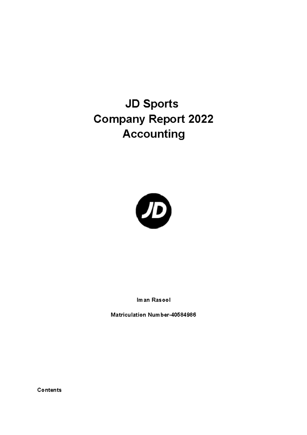 JD Sports - Company report example - JD Sports Company Report 2022 ...