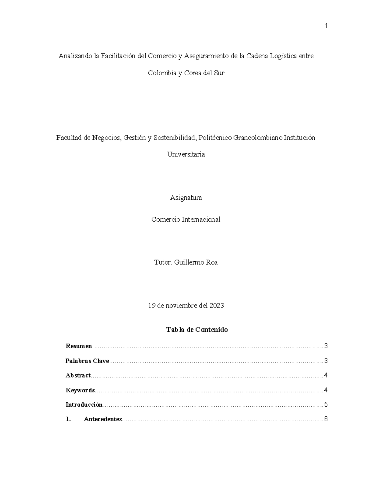 Entrega No.3 final- Comercio Internacional final (DOC F) - Analizando ...