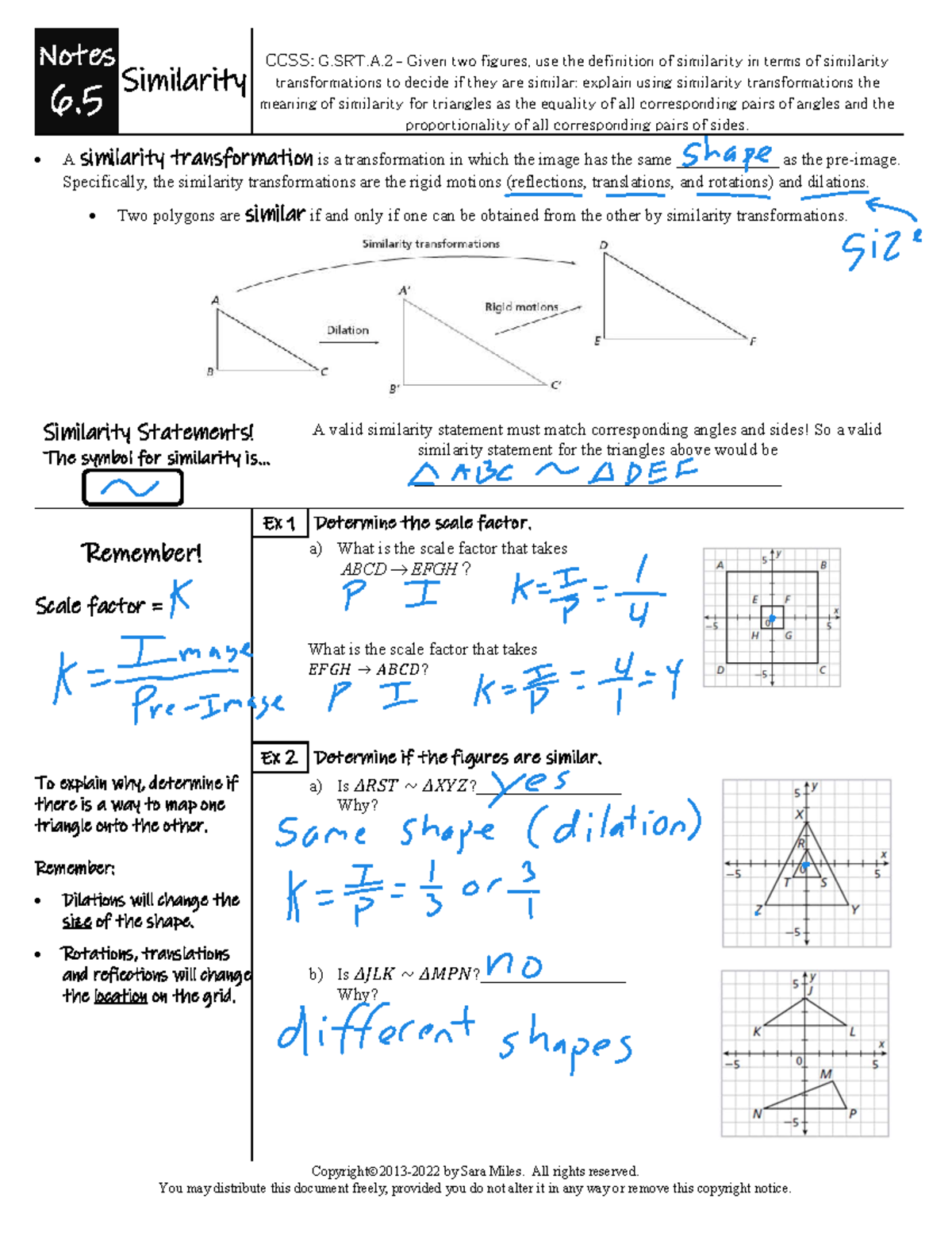 6.5 filled Notes - Copyright 2013-2022 by Sara Miles. All rights ...