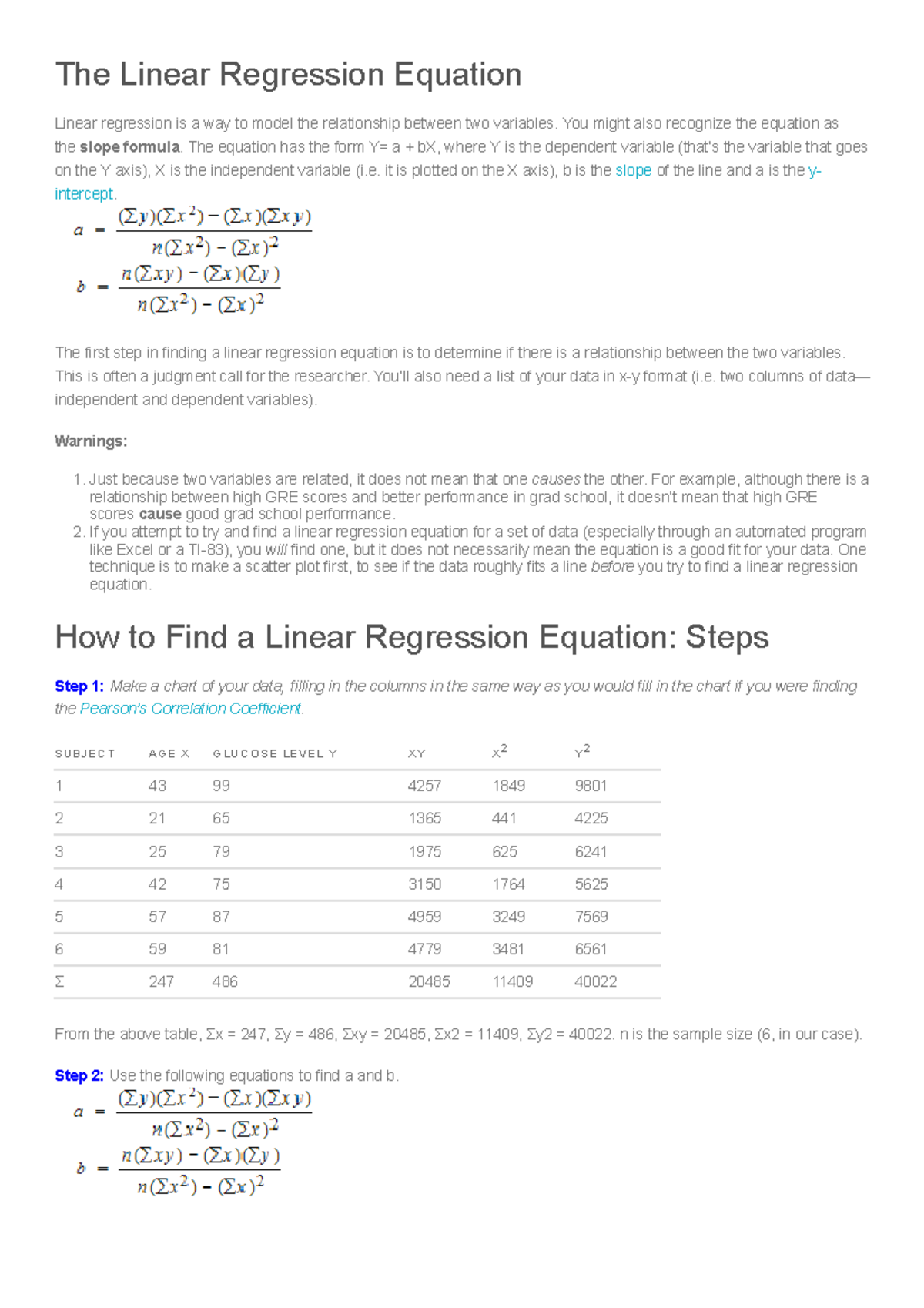 Linear-regression - test - The Linear Regression Equation Linear ...