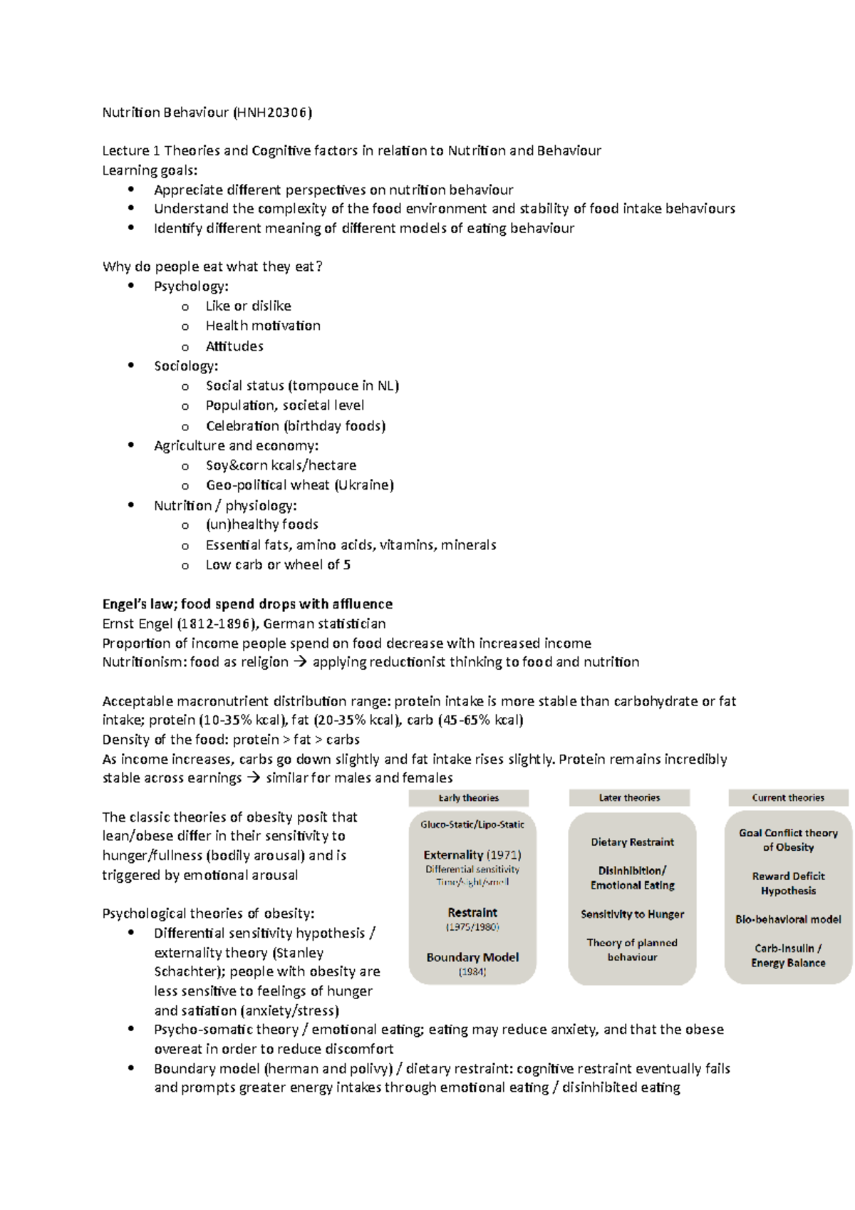 Nutrition Behavior samenvatting lectures - Nutrition Behaviour ...