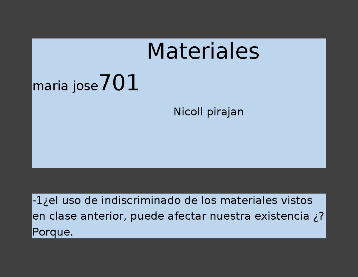 Majo a - ARCHIVOX - Materiales maria jose 701 Nicoll pirajan -1¿el uso ...