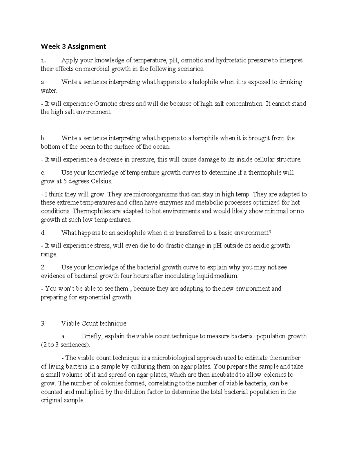 BIOS242 WEEK3 A - classwork - Week 3 Assignment Apply your knowledge of ...