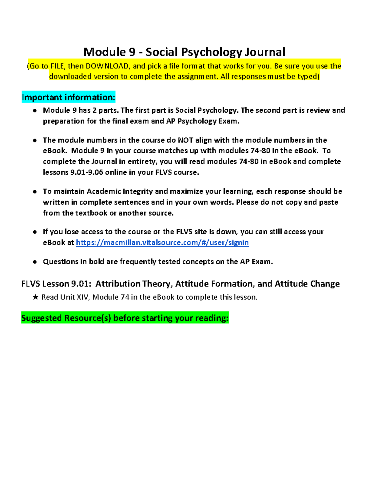 Module 9 Social Psychology Summary Notes - Module 9 - Social Psychology ...