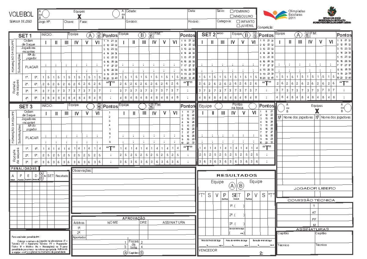 Sumula De Voleibol Simples - FDPLEARN