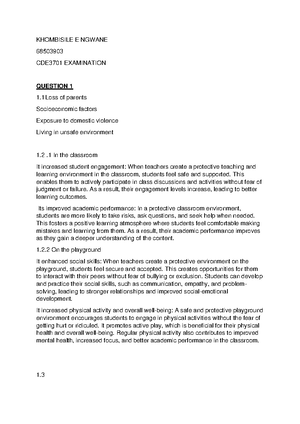 CDE 3701 - Tutorial - CDE3701/102/0/ Tutorial Letter 102/0/ Child ...