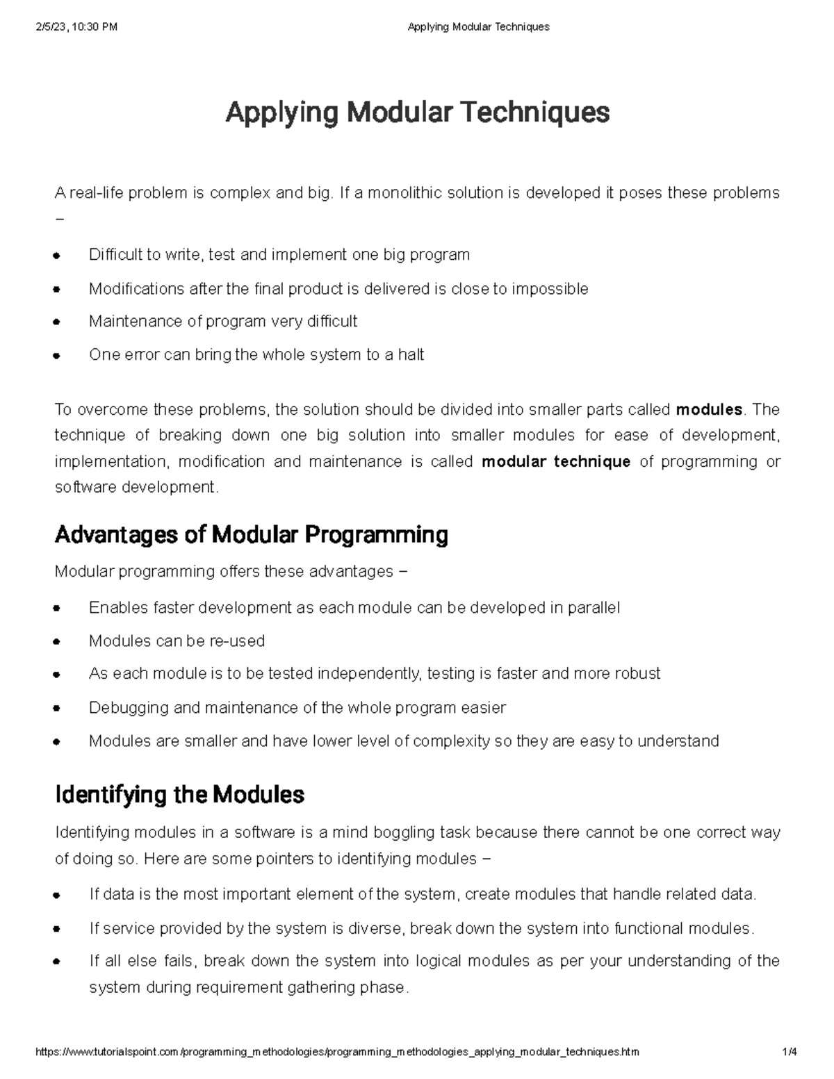Applying Modular Techniques - A pply in g M odu lar T ec h n iqu es A real-life problem is ...