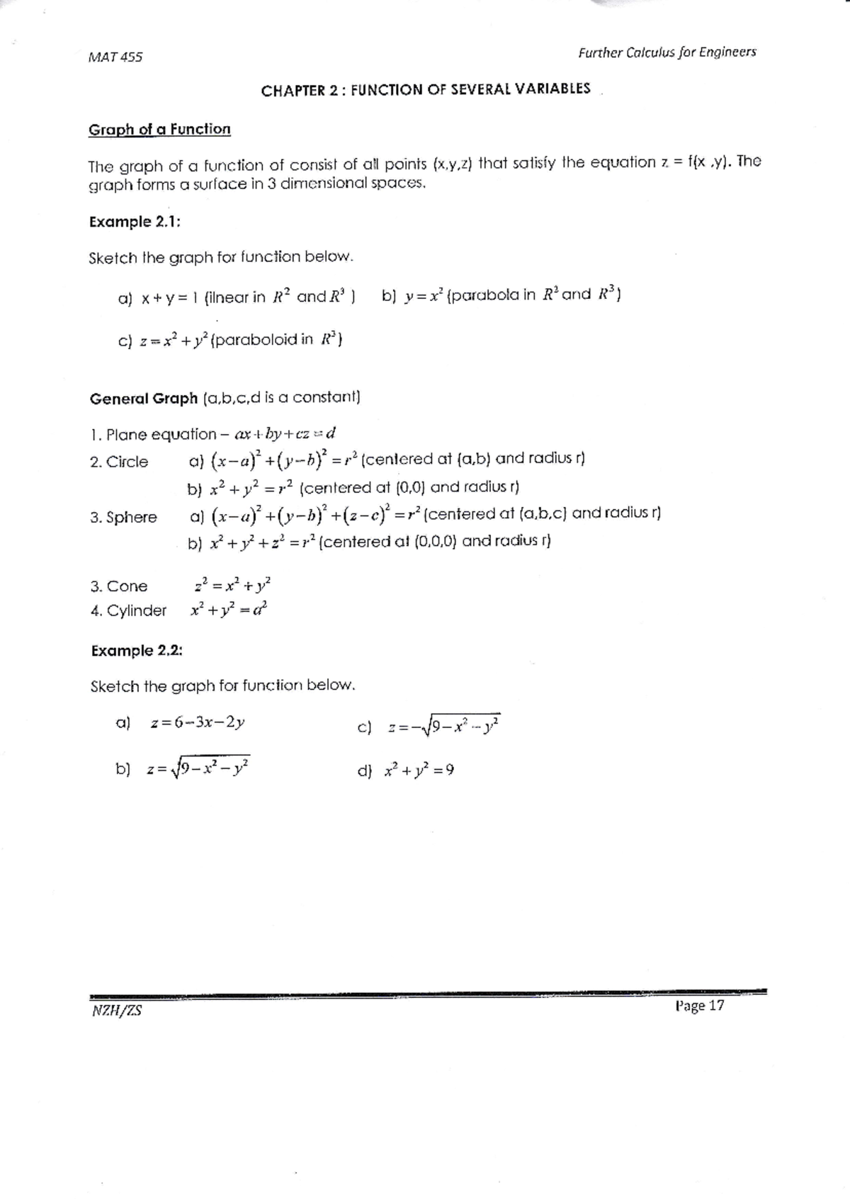 MAT455 Chapter 2 - Further integration - Calculus III For Engineers ...