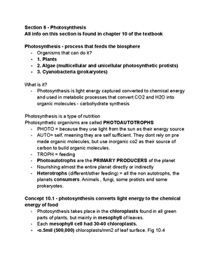 Biology 1001 Exam Review - UNIT 1: Intro To Biology 1. What are the 7 ...