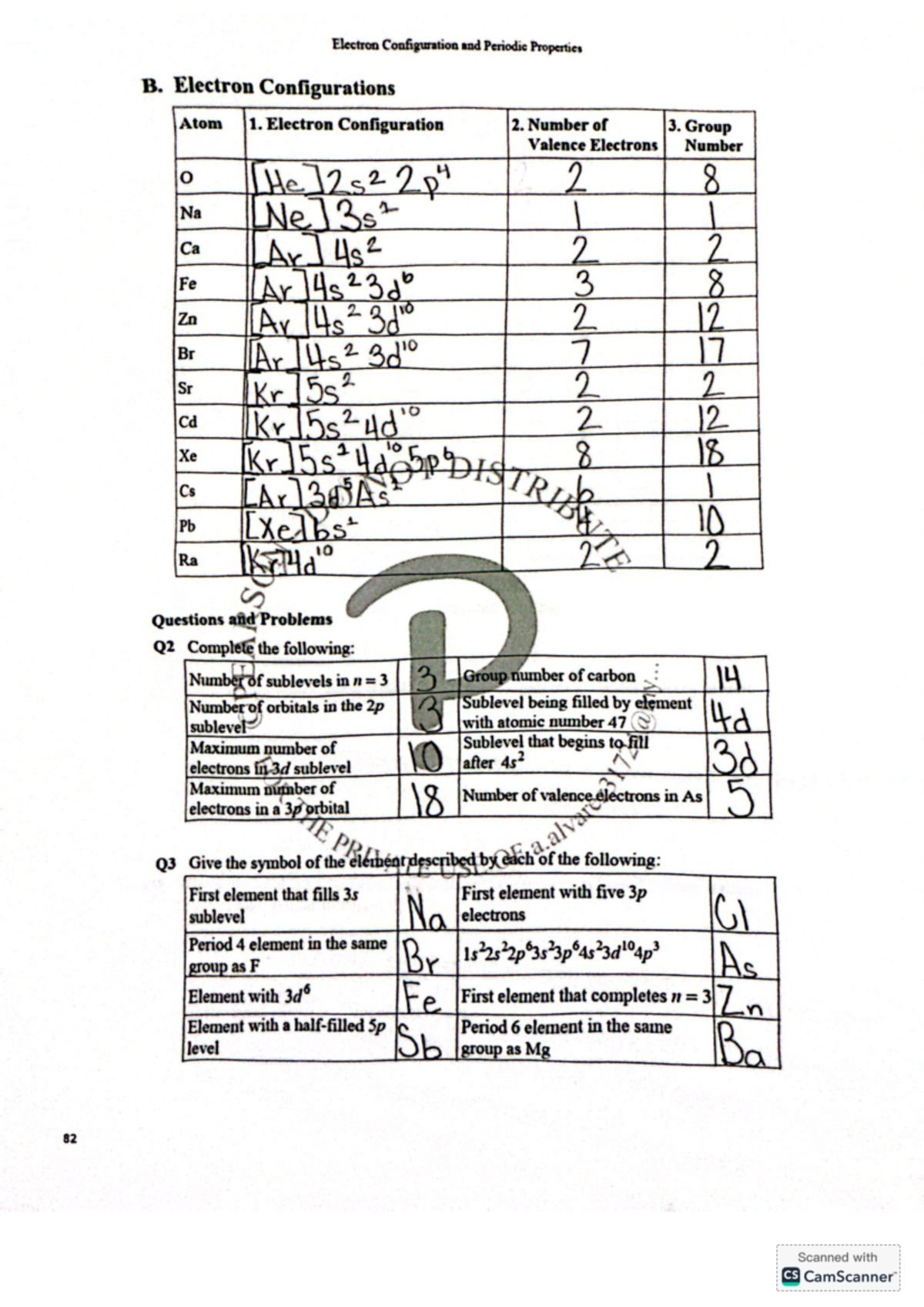 Lab #6 - easy - Electron Configuration and Periodic Properties B ...