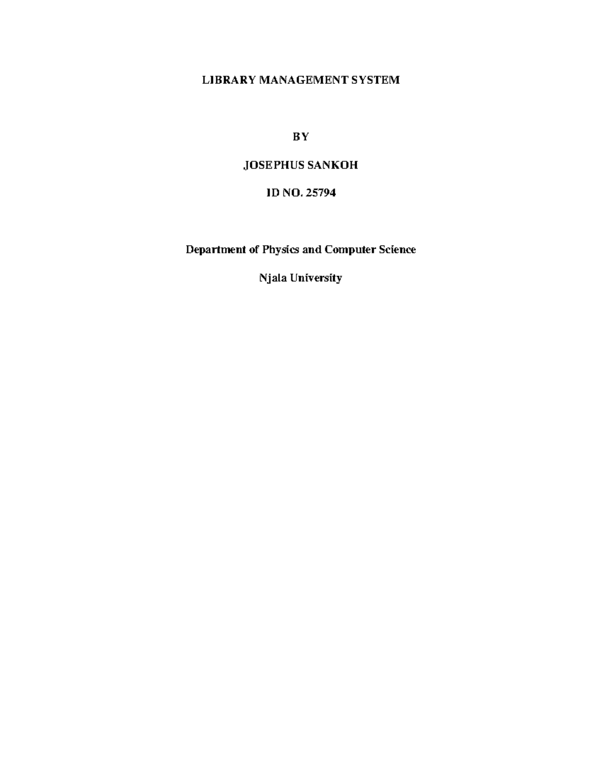 Project Final- Library Management System - LIBRARY MANAGEMENT SYSTEM BY ...