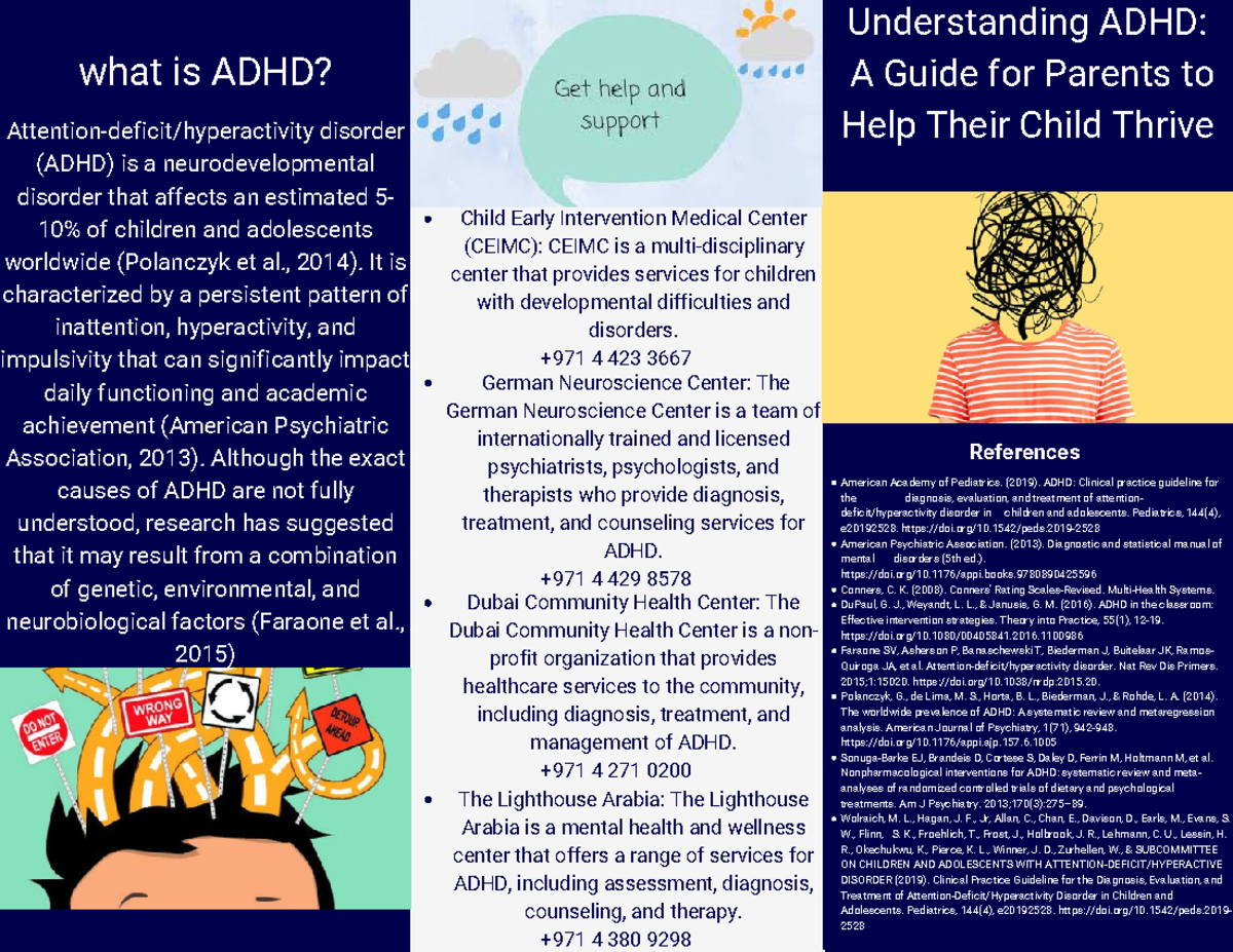 Psy 286 pamphlet - Understanding ADHD: A Guide for Parents to Help ...