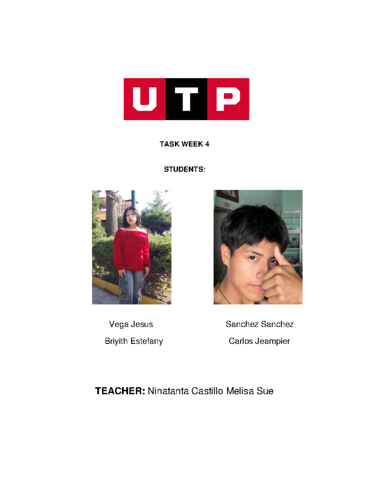 TASK 4- English - TASK 4, WHERE ARE YOU FROM? - ingles, tarea - TASK WEEK 4 STUDENTS: Vega Jesus ...