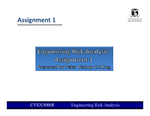 Assignment 1 Qualitative Risk Analysis Case Study - CVEN30008 ...
