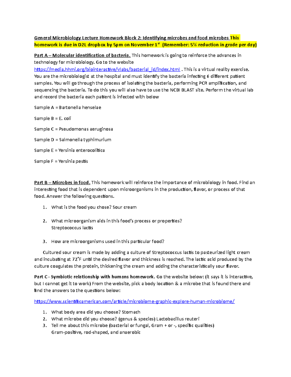 GM Fall 2021 Lecture Homework Block 2 - General Microbiology Lecture ...