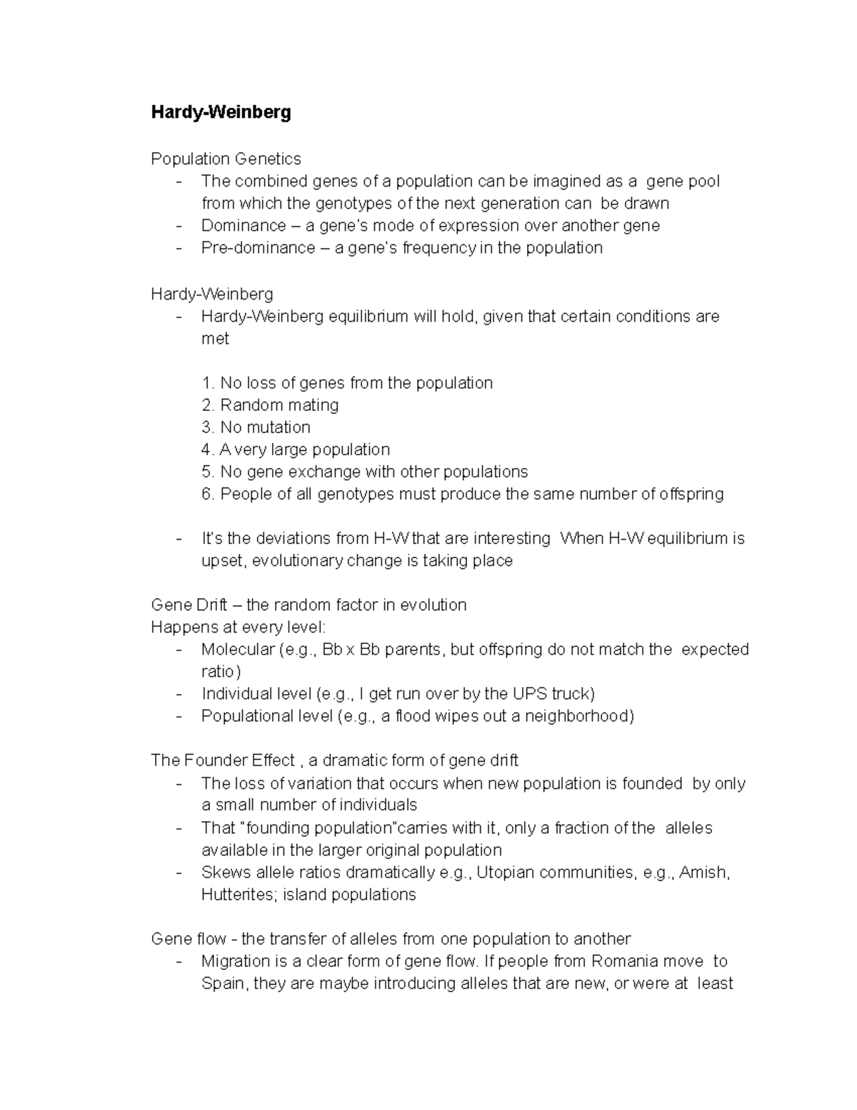 Hardy-Weinberg - Hardy-Weinberg - Hardy-Weinberg Population Genetics ...