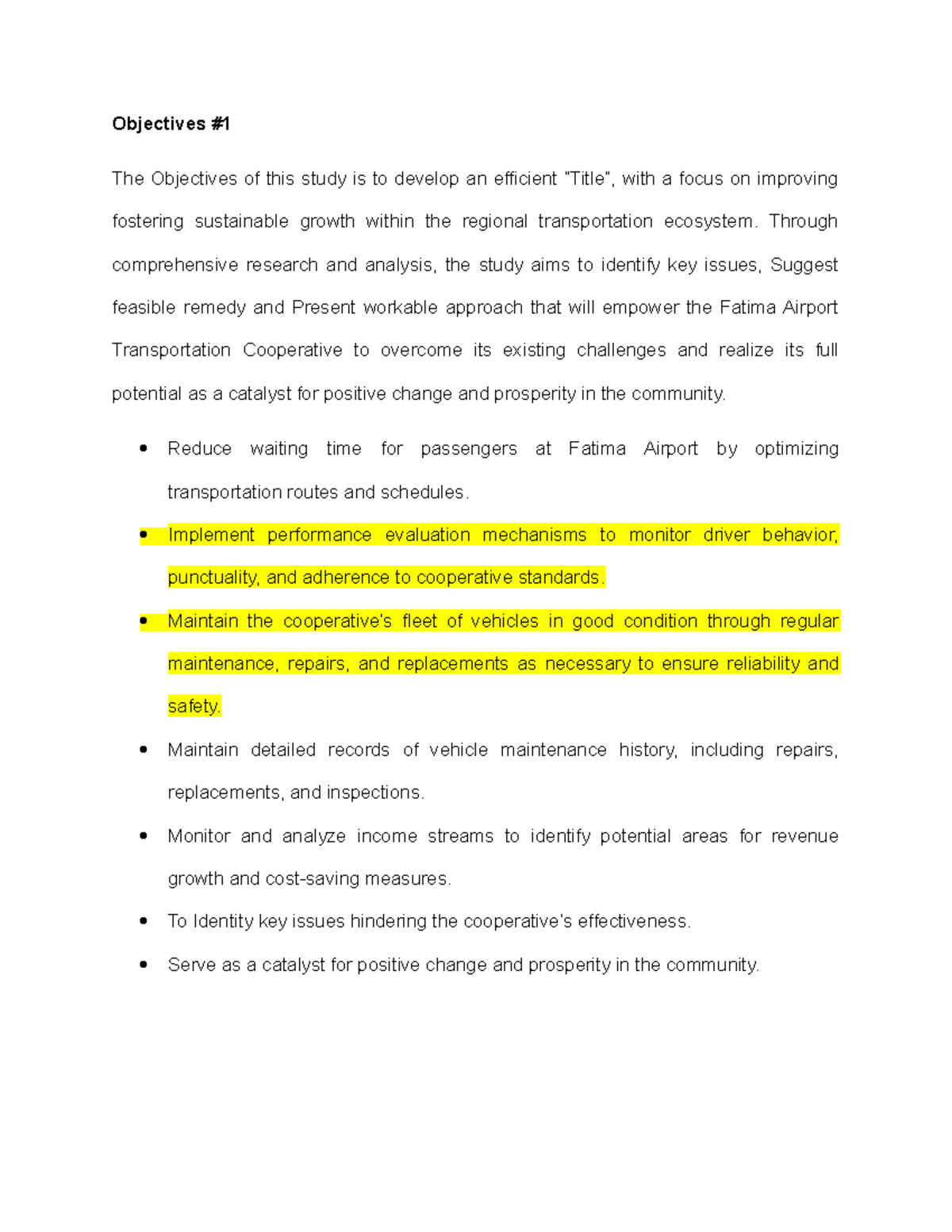 Objectives - Thesis Paper - Objectives # The Objectives of this study ...