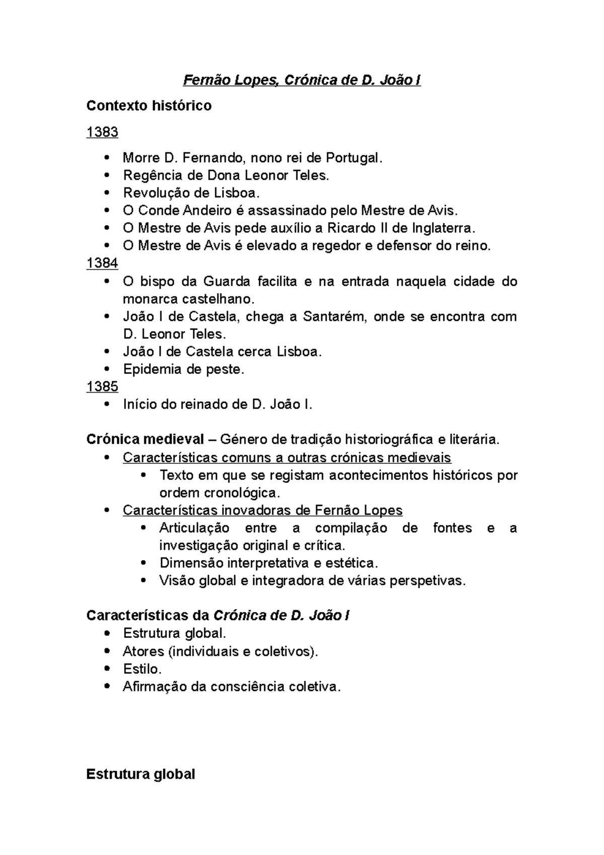 Fernão Lopes, Crónica de D. João I - Fernão Lopes, Crónica de D. João I ...