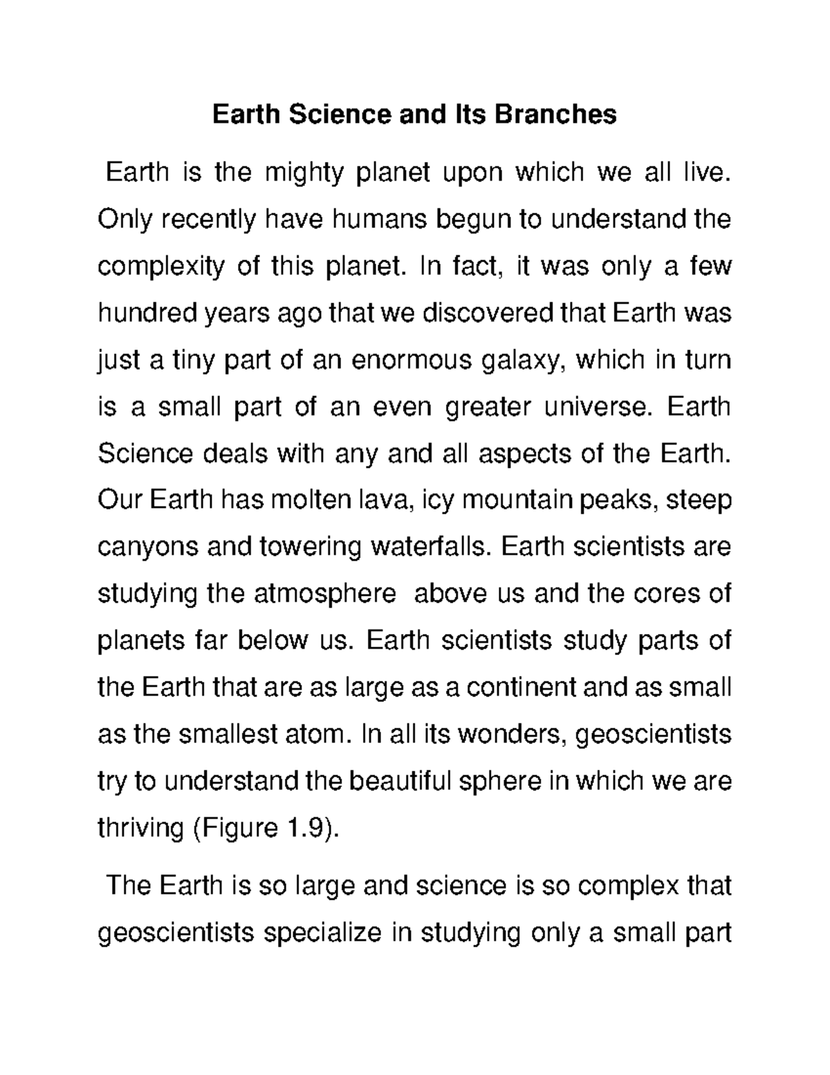 Earth Science And Its Branches Only Recently Have Humans Begun To earth-science-and-its-branches-only-recently-have-humans-begun-to