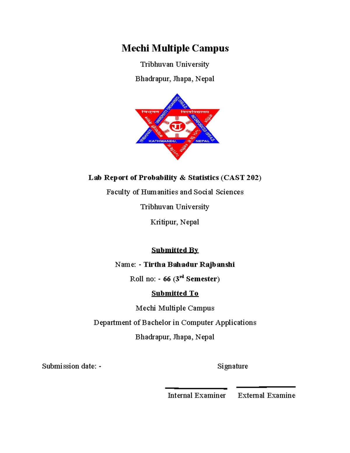 Statistical Package for the Social Science (SPSS) lab report BCA 3rd ...