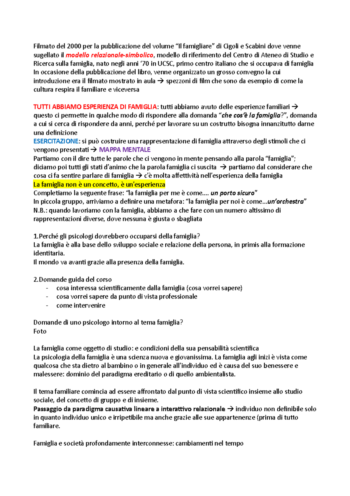 Lezioni - Filmato del 2000 per la pubblicazione del volume “Il ...