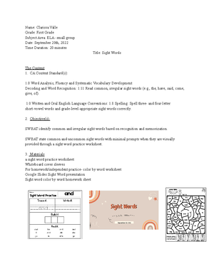 Verbs nouns review lesson - What I’m Teaching Content Standard(s): CCSS ...
