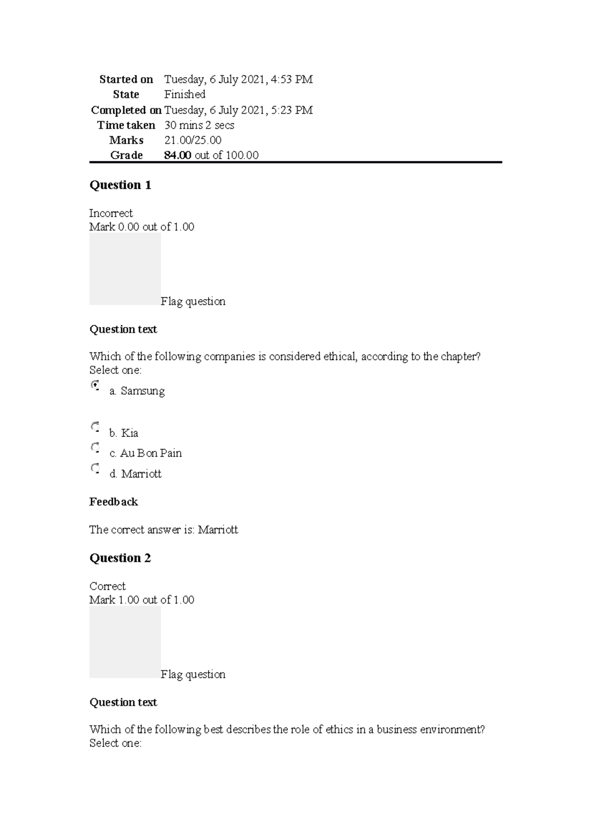 Graded QUIZ3 - GQ3 - Started on Tuesday, 6 July 2021, 4:53 PM State ...