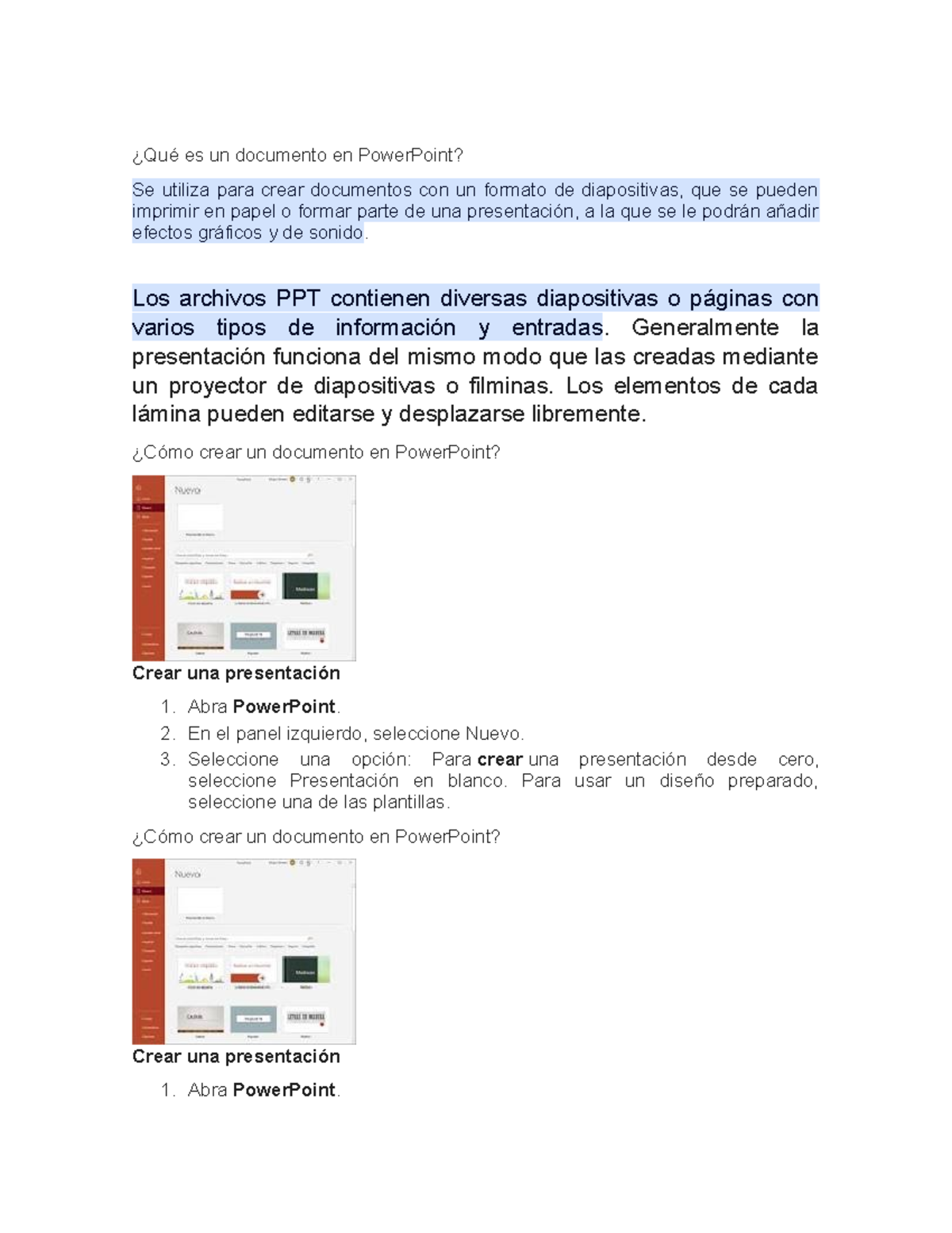 Qué es un documento en Power Point - ¿Qué es un documento en PowerPoint? Se utiliza para crear ...