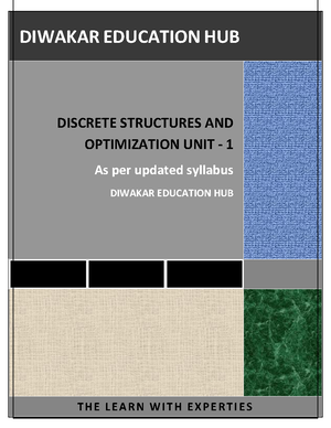 DM Unit-1 pdf - Discrete Mathematics - Studocu