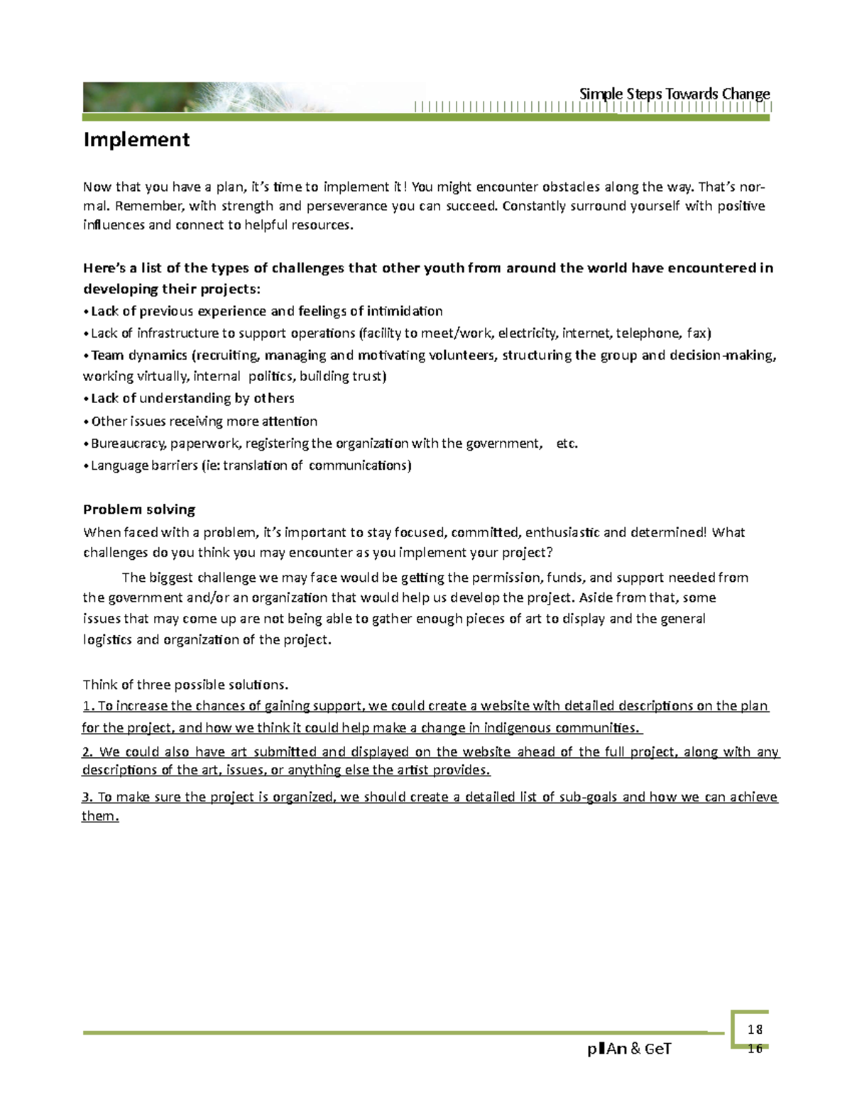 Learning Activity 2 assignment - 18 16 Implement Now that you have a ...
