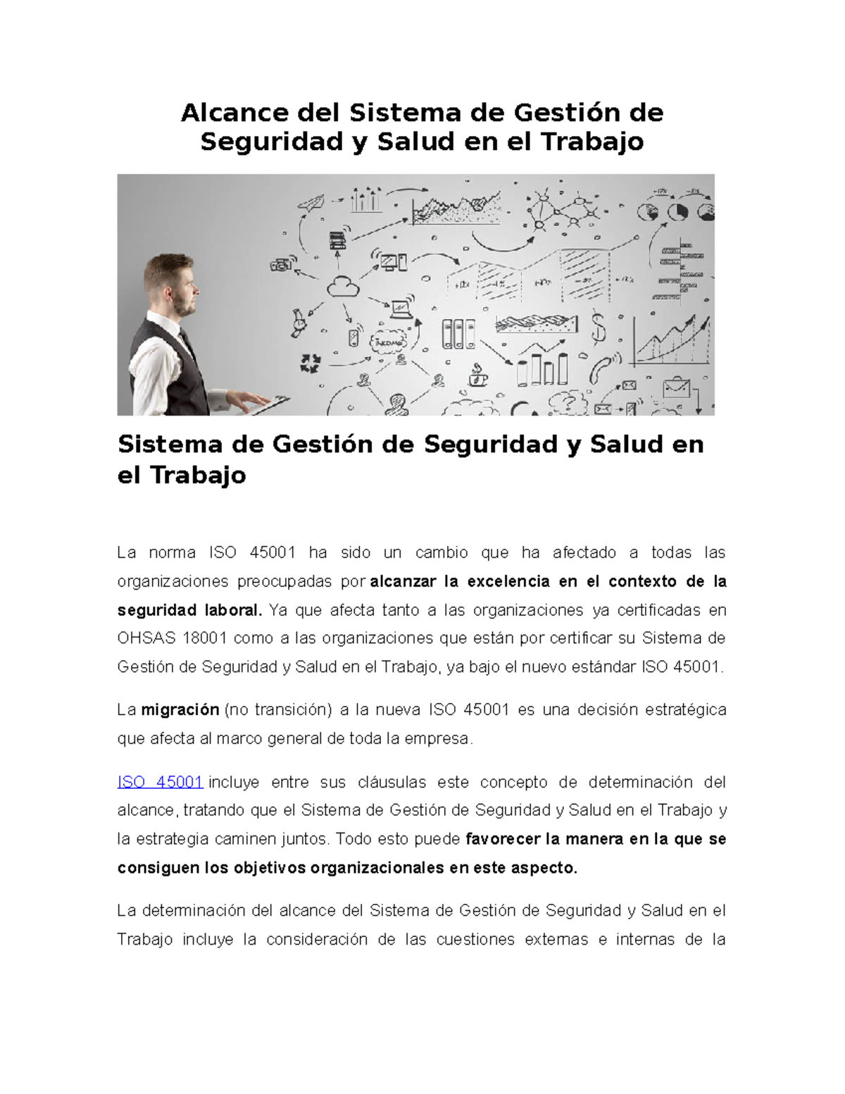 Alcance del Sistema de Gestión de Seguridad y Salud en el Trabajo - Alcance del Sistema de ...