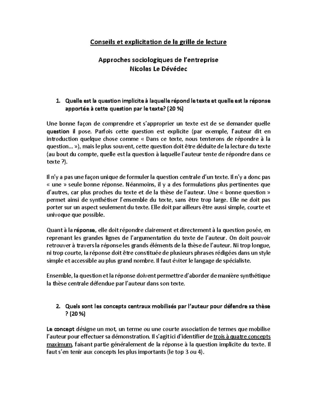 Explicitation grille de lecture - Conseils et explicitation de la ...