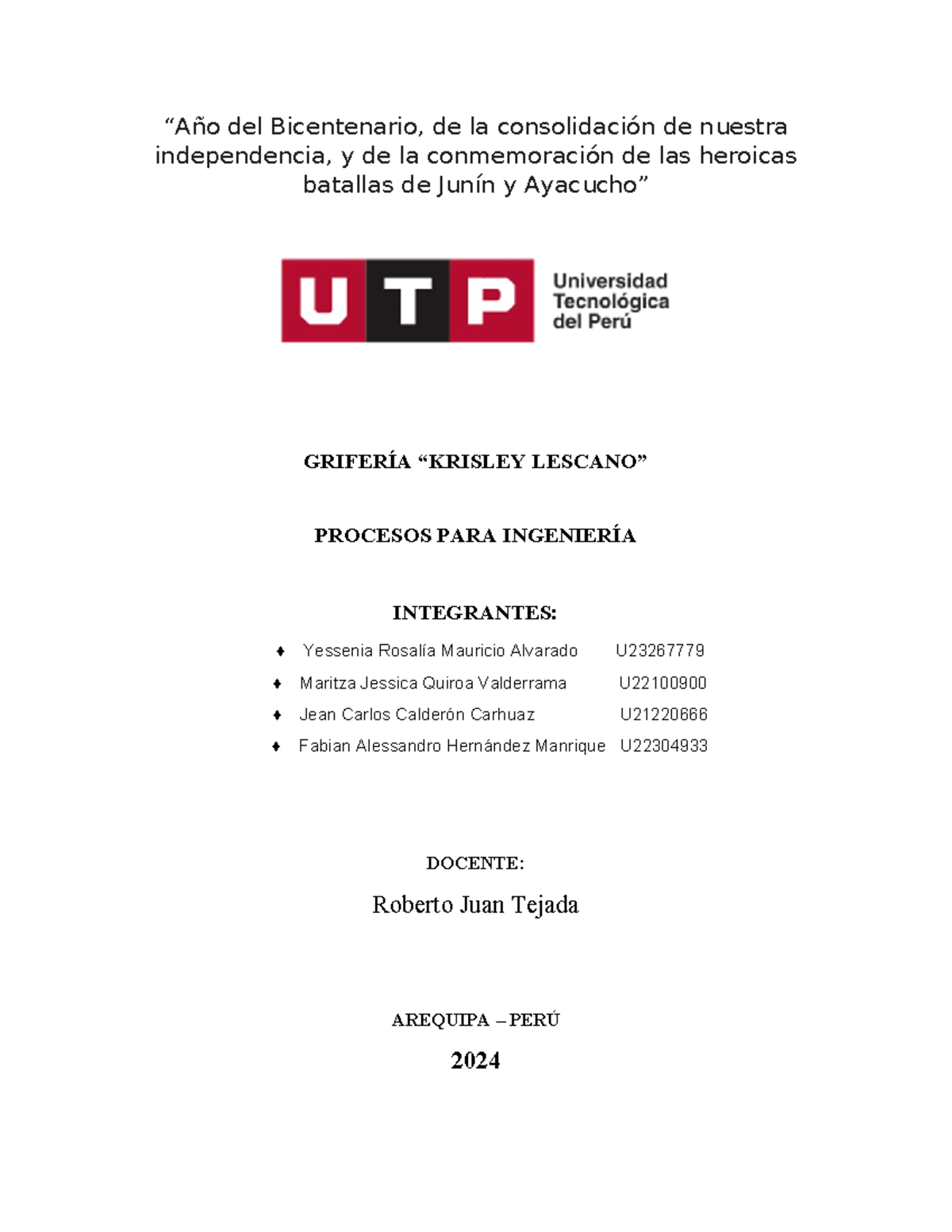 Grupo ATF1 PRI - ssssssssssa - “Año del Bicentenario, de la ...