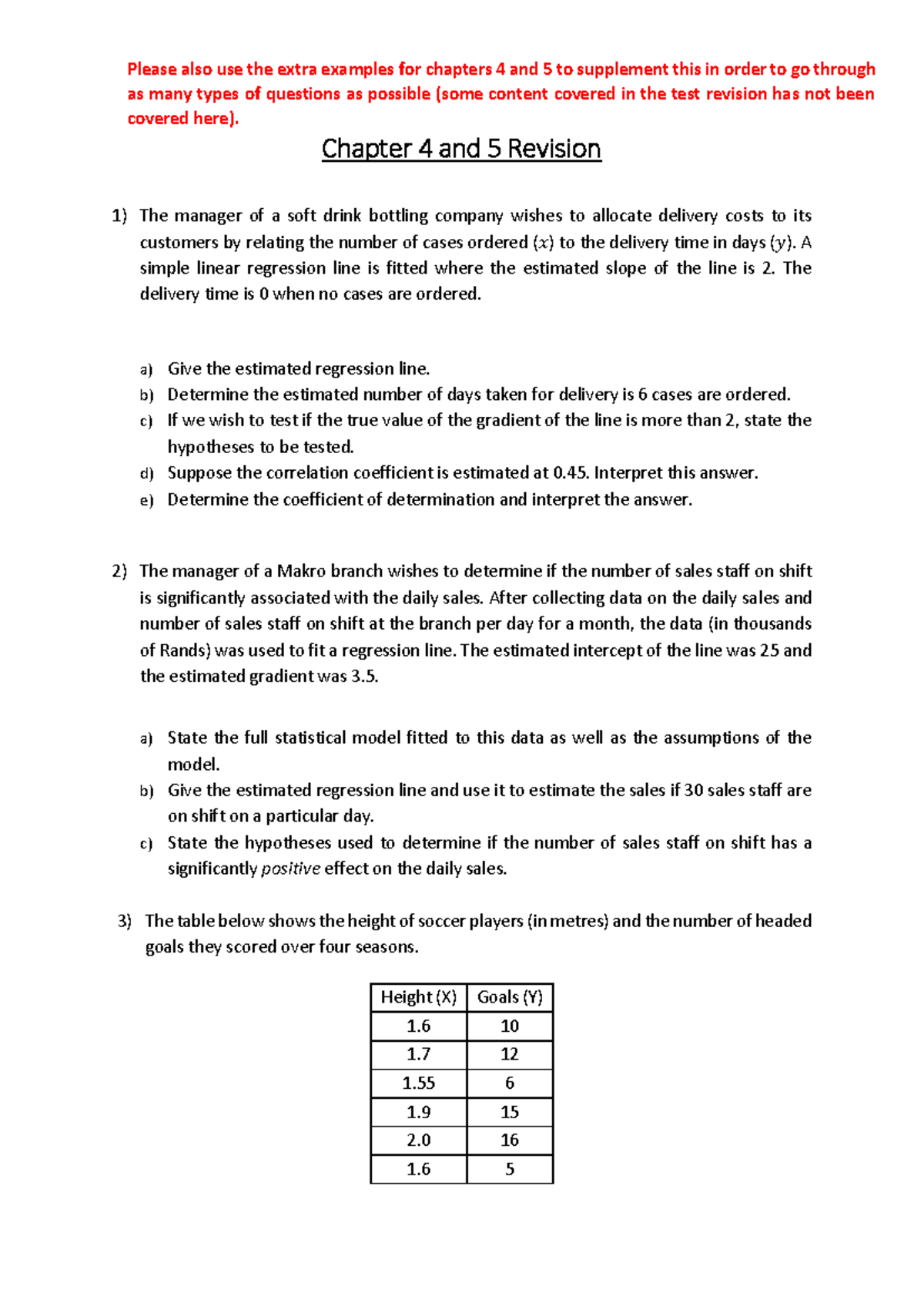 STAT140 Chapter 4 and 5 Revision Questions - Chapter 4 and 5 Revision ...