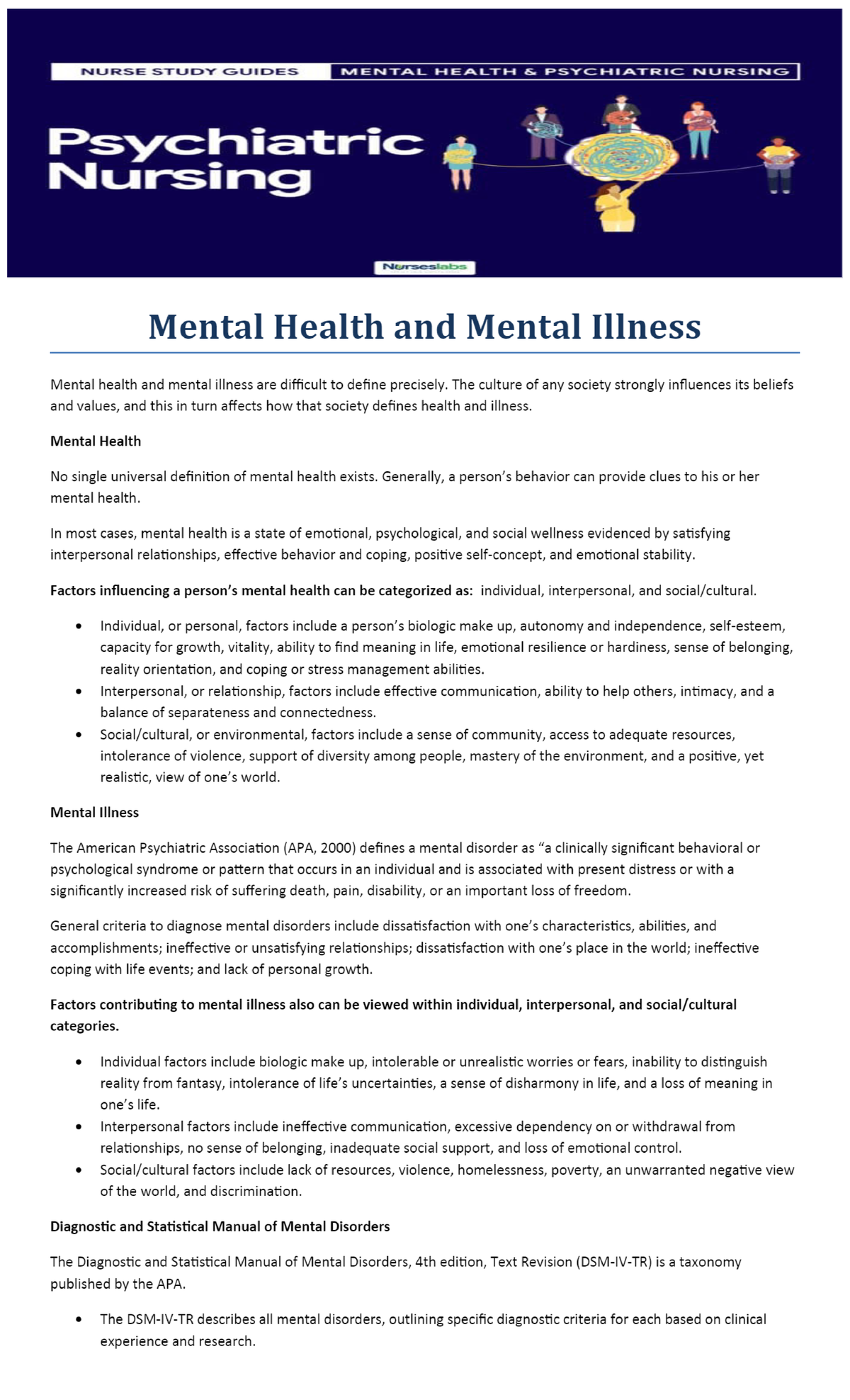 Psychiatric Nursing Nclex Reviewer TOAZ - NURSE PSYCHIATRIC Psychiatric ...