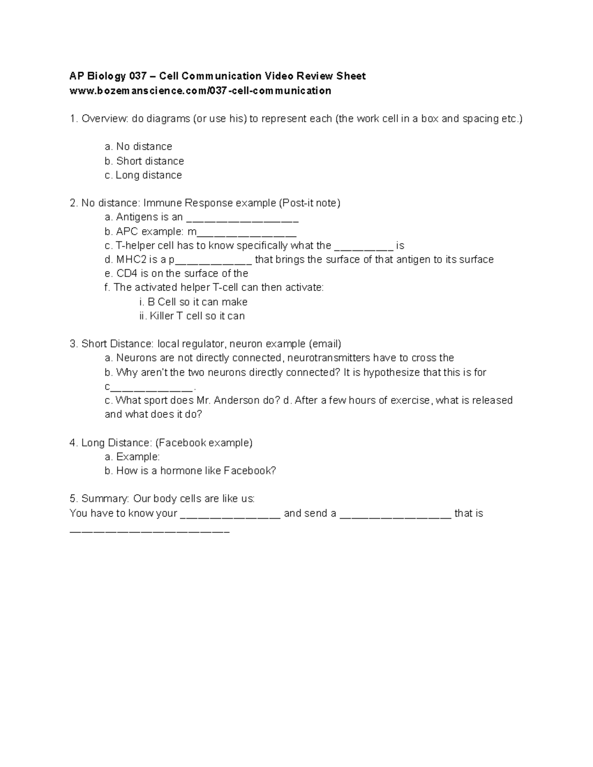 U4M1A1 Bozeman Cell Communication Video Review Sheet AP Biology u4m1a1-bozeman-cell-communication-video-review-sheet-ap-biology